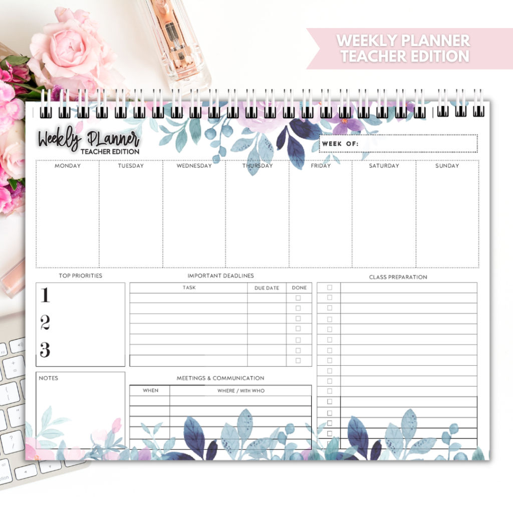 Weekly Planner : Teacher Edition - The Dotted Line