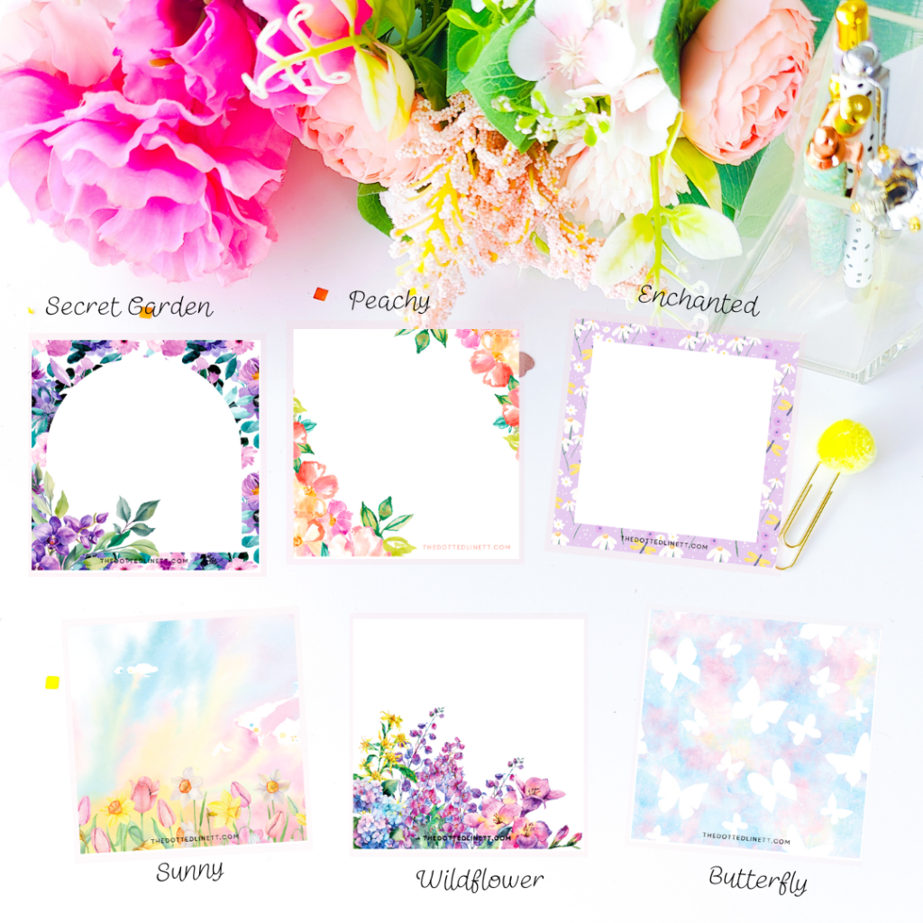 Spring Mini Notepads - The Dotted Line